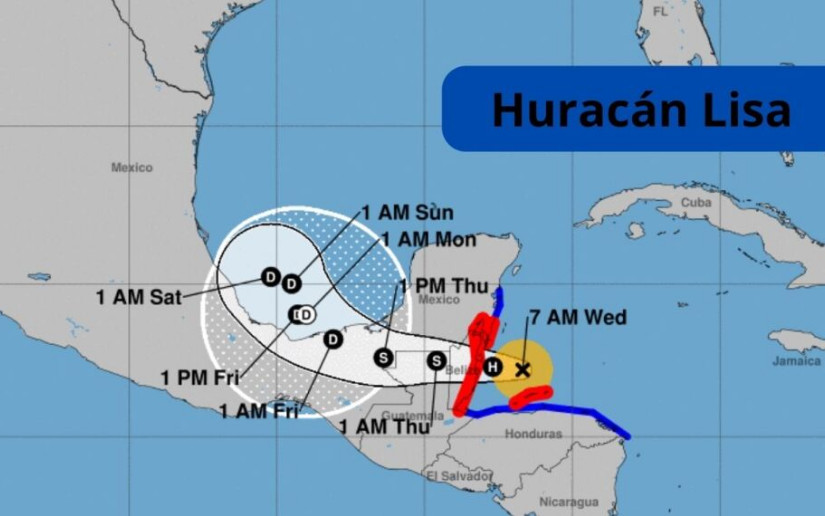 Lisa se convierte en huracán y avanza hacia costa este de Centroamérica