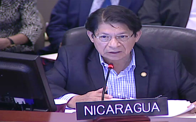 Canciller Denis Moncada presenta en OEA la Propuesta de Resolución de ...