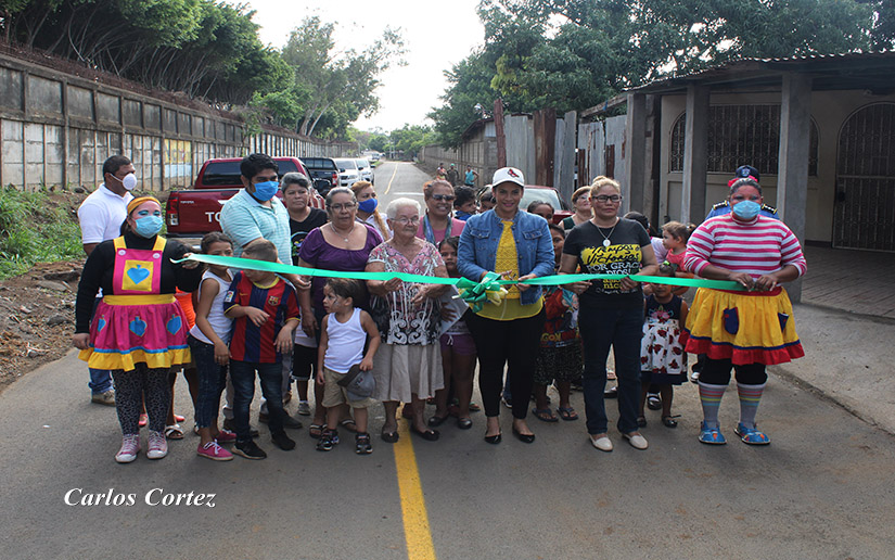 Alcaldía de Managua inaugura calles en barrio Hugo Chávez del distrito VI