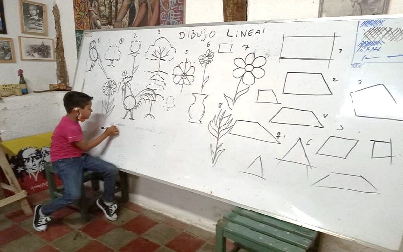 Impulsan el arte con talleres de dibujo en Monimbó, Masaya