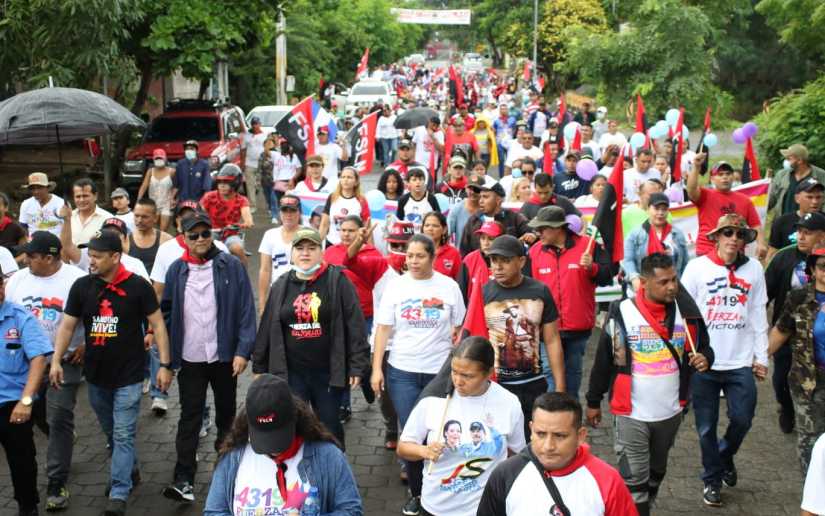 Distrito Cuatro de Managua celebra caminata para honrar el 43/19