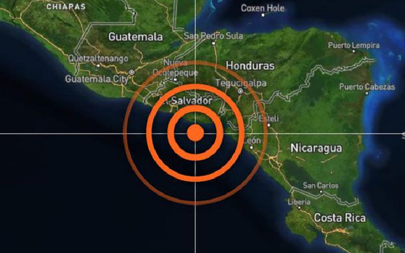 Terremoto de magnitud 5.9 estremece oriente de El Salvador