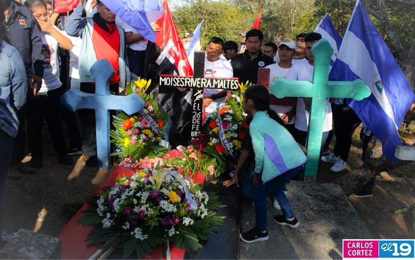 Rinden homenaje a Moisés Rivera, héroe y mártir de Los Sabogales en Masaya