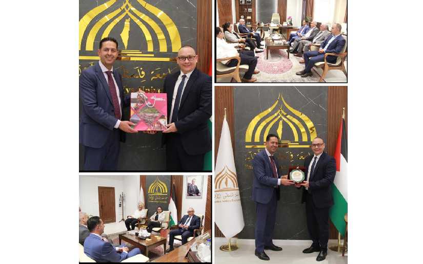 Embajador de Nicaragua en Palestina visita Universidad Palestina Ahliya