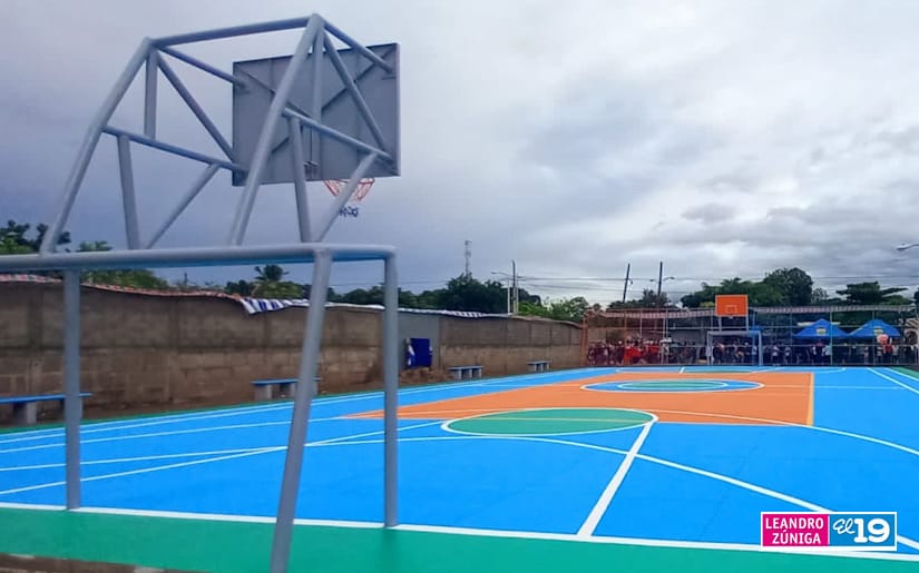 Inauguran cancha multiusos en el barrio Hilario Sánchez en Ciudad Sandino