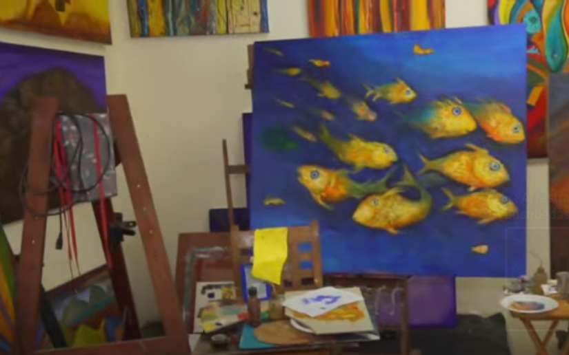 Los peces psicodélicos y volcanes de luz en la obra surrealista de ...