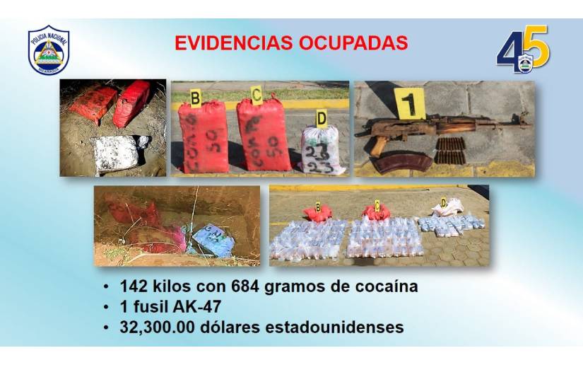 Policía Nacional detecta más de 140 kilos de cocaína al occidente del país
