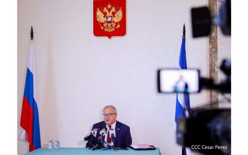 Conferencia de Prensa del Compañero Mikhail Ledenev Embajador de la Federación de Rusia en Nicaragua