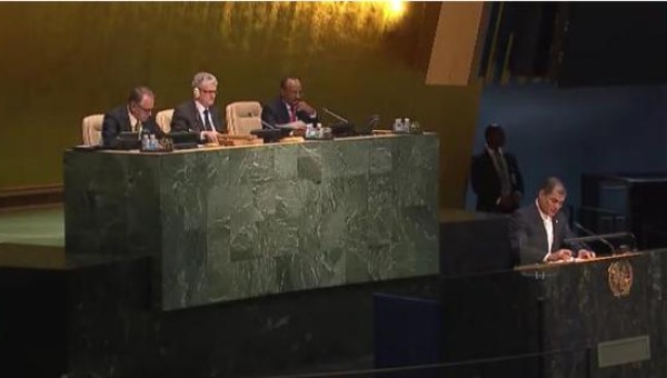 Correa plantea ante la ONU mejorar distribución de la riqueza