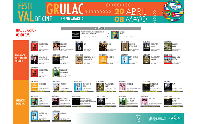Inicia el Festival de Cine GRULAC 2018