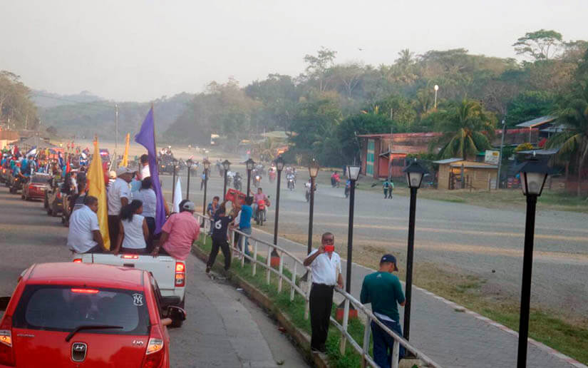 Siuna se moviliza en alegre caravana por la paz