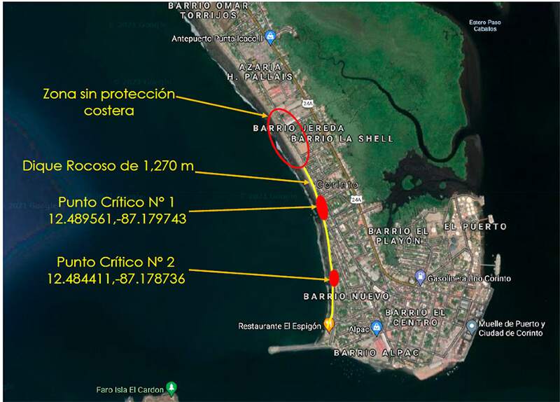 ¿Cómo se protege a la población costera de Corinto frente al fenómeno ...