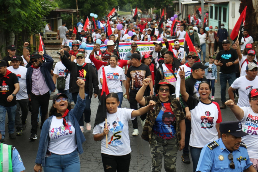 Distrito Cuatro de Managua celebra caminata para honrar el 43/19