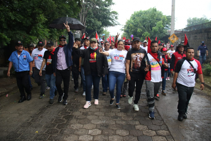 Distrito Cuatro de Managua celebra caminata para honrar el 43/19