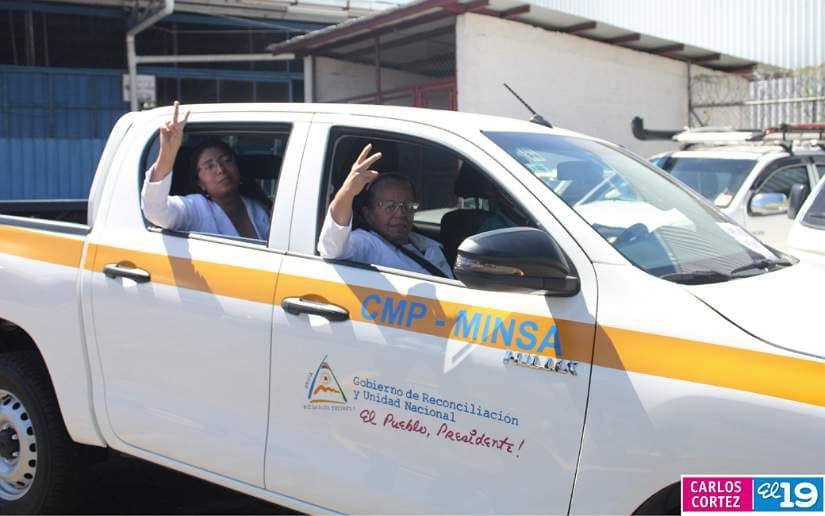 Gobierno Sandinista entrega camionetas a Clínicas Médicas Previsionales