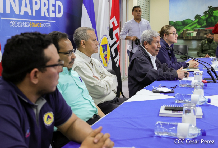 SINAPRED y autoridades de la Costa Caribe monitorean disturbio climático