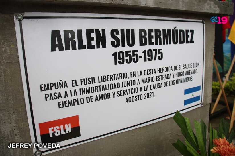 Jinotepe rinde homenaje a la chinita guerrillera Arlen Siu