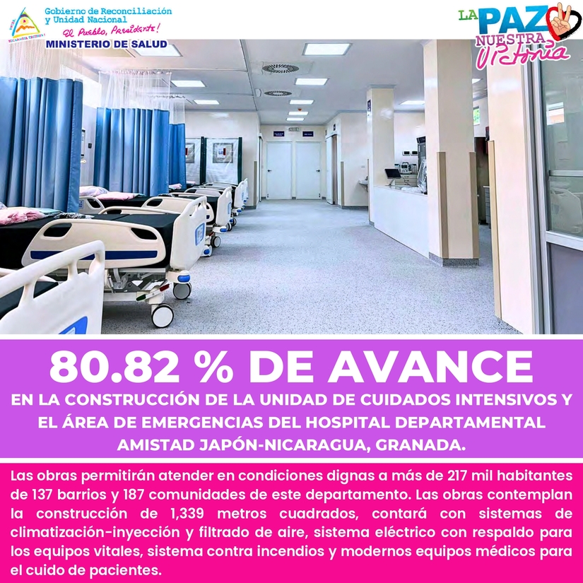 Avanzan en la construcción del UCI en el Hospital Departamental Amistad ...