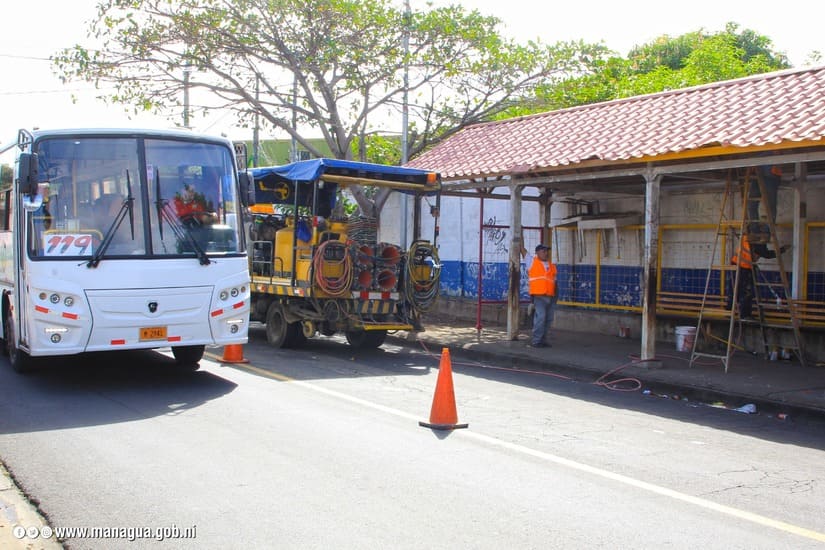 Inicia Plan Especial de Mejoras en las Paradas de Buses en Managua