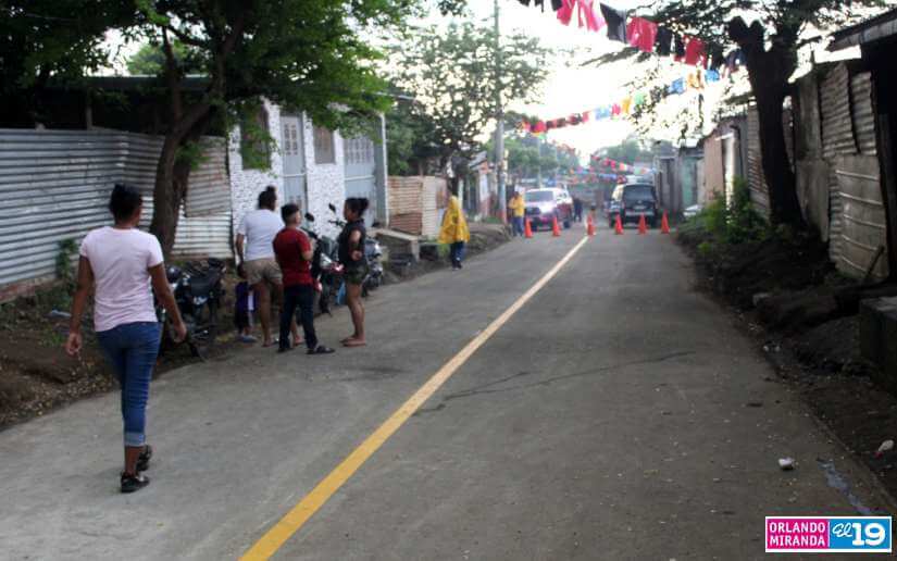 Alcaldía de Managua entrega calles mejoradas en el barrio 30 de Mayo