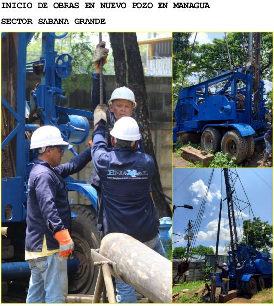 Enacal inicia construcción de nuevo pozo en Managua