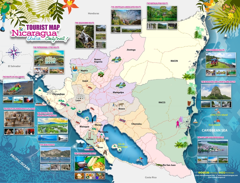 Intur presenta mapa con nuevas rutas turísticas en Nicaragua