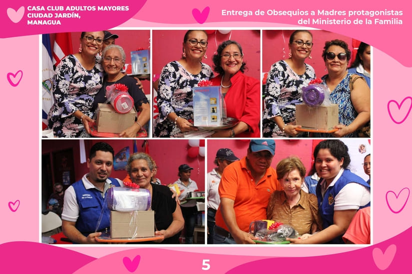 Ministerio de la Familia entrega de obsequios a Madres Adultas Mayores