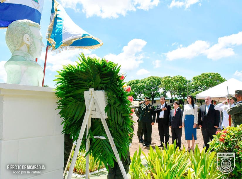 Ejército de Nicaragua rindió homenaje al General Francisco Morazán Quezada