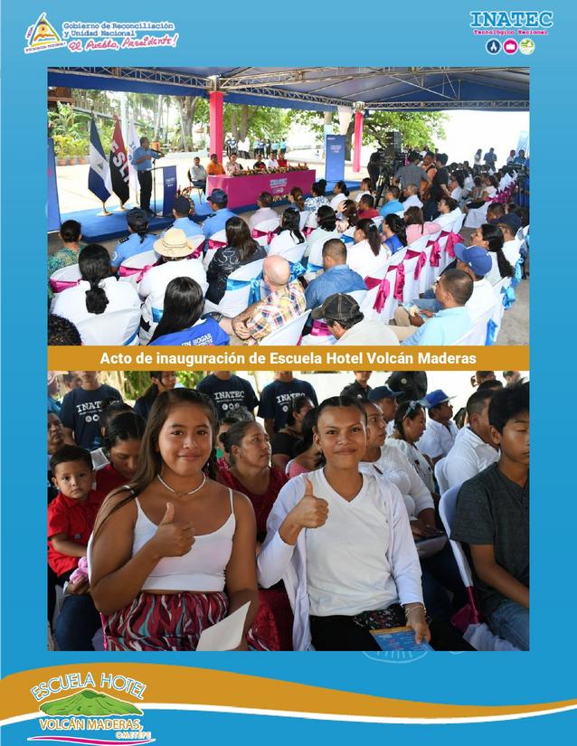 (+FOTOS): Inatec inaugura Escuela Hotel Volcán Maderas