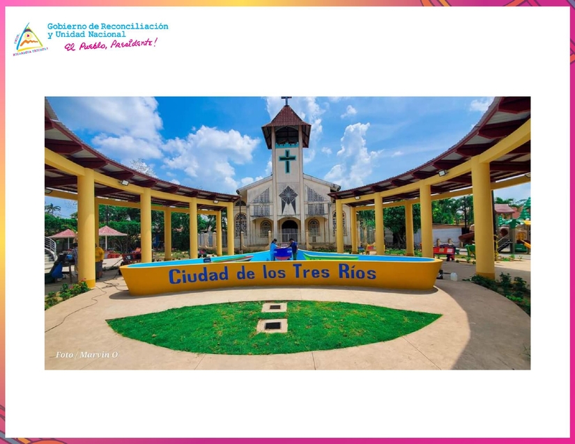 Así luce el hermoso Parque Central “Uriel Rivera” en El Rama para el ...