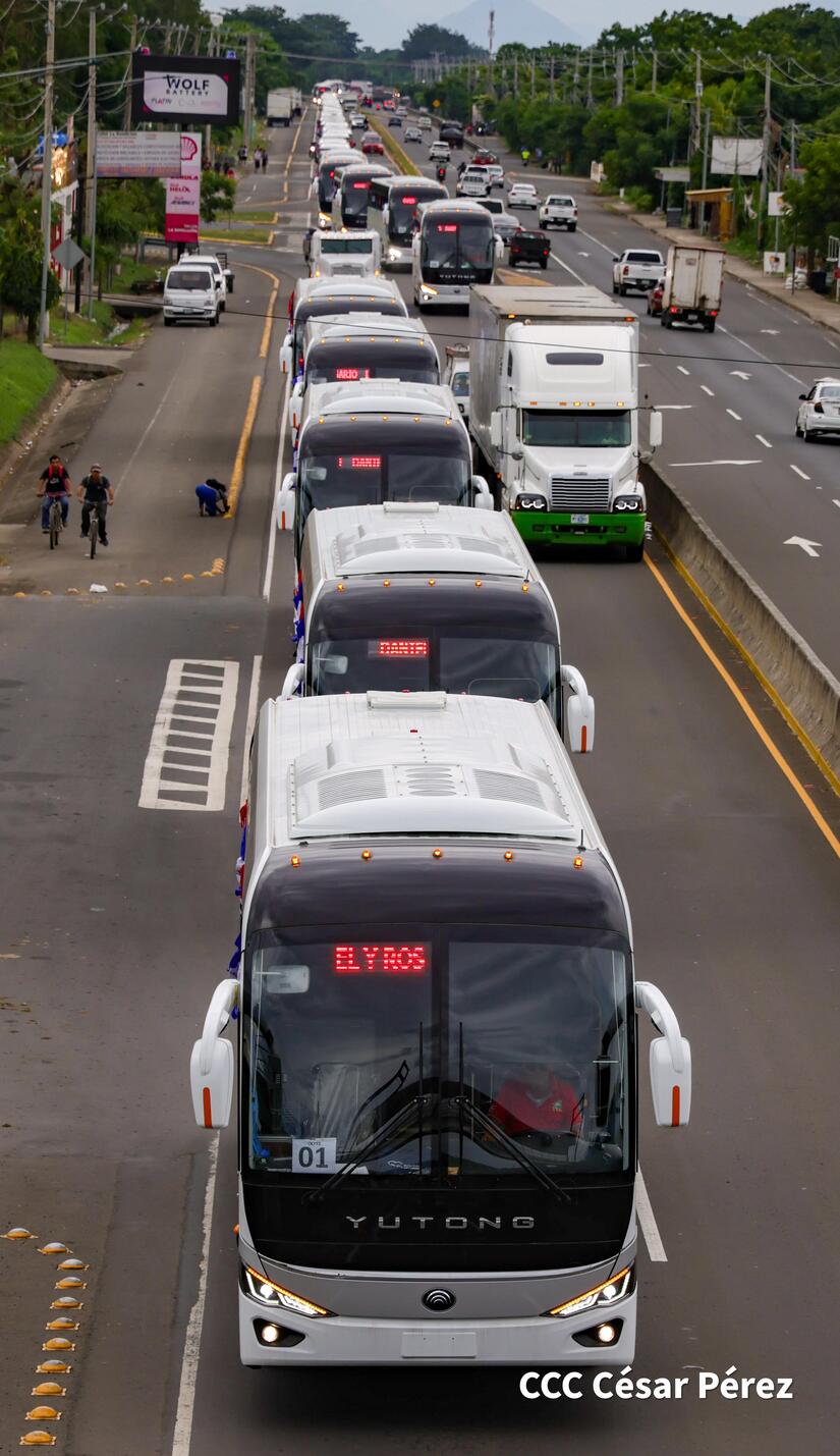 Nicaragua recibe nueva flota de buses chinos para mejorar el transporte ...