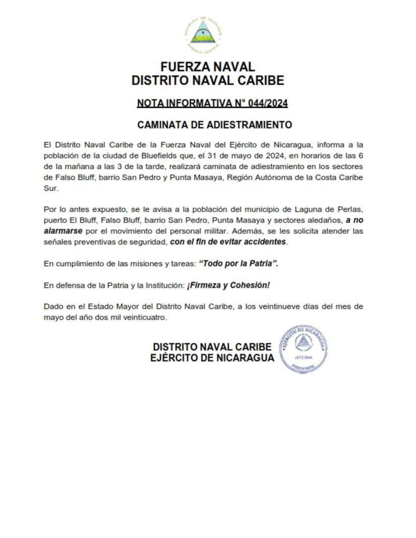 Distrito Naval Caribe desarrollará caminata de adiestramiento en los ...