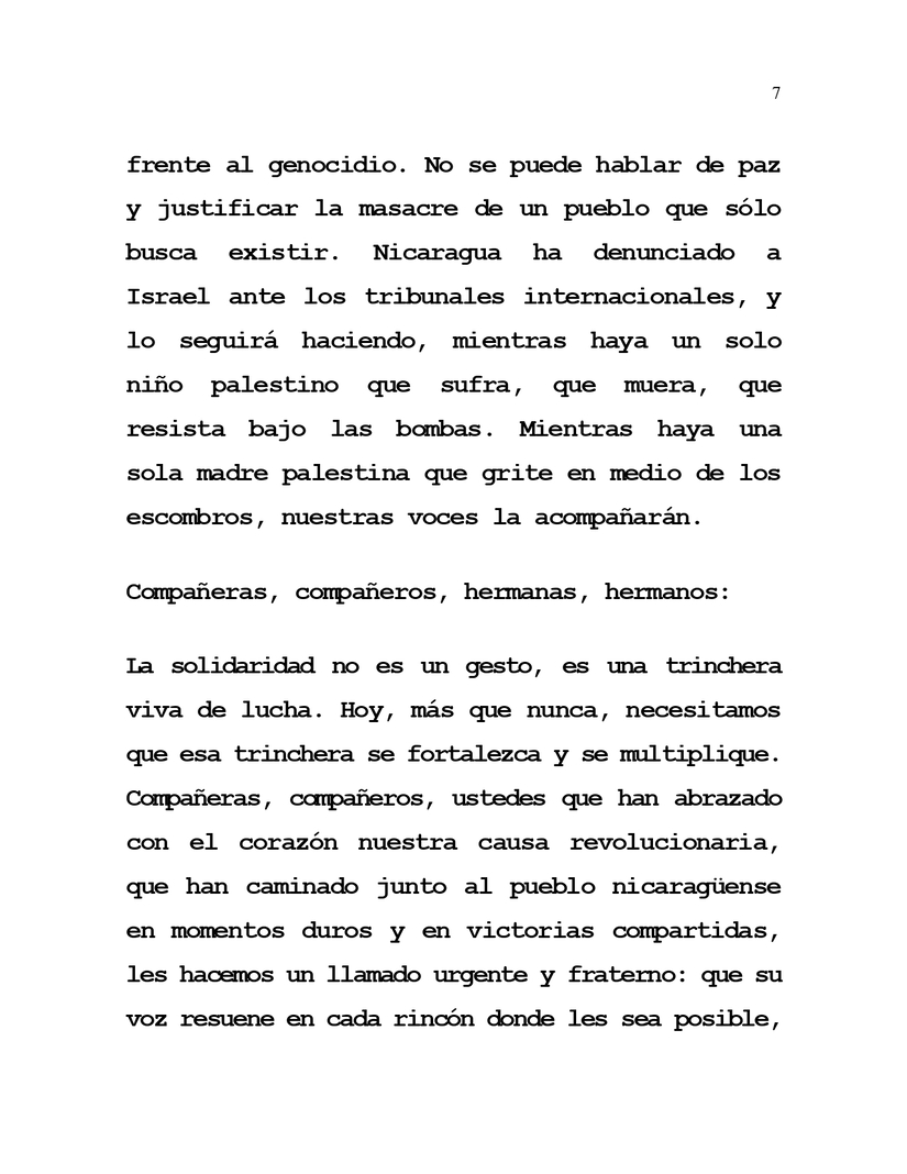 Mensaje del FSLN en el encuentro virtual de solidaridad de la ...
