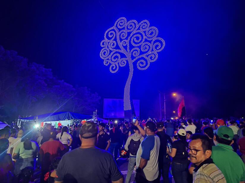Inauguración y encendido del Árbol de la Vida en Teustepe, Boaco